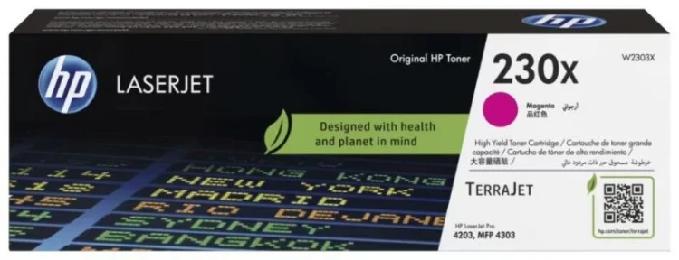 Картридж HP W2303X 230X Magenta для HP Color LaserJet Pro 4203 MFP 4303 ...